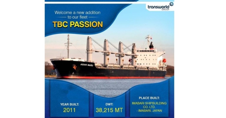 Transworld Group adds mv TBC Passion to it’s bulk carrier fleet ...